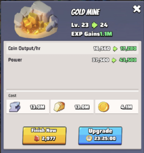 Buildings – Level up building and take advantage of the power increase ...