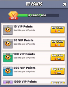 VIP Program – Invest your diamonds in the VIP program to ensure some ...