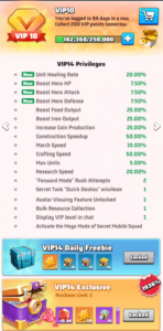 VIP Program – Invest your diamonds in the VIP program to ensure some ...