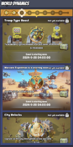 Season 1 – Week 3 – Missions and events: Troop type boost, Warzone ...