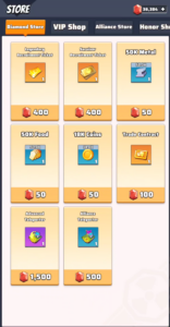 Stores – Buy items for speedup, powerups and hero upgrades using ...