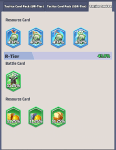 Season 4 Tactics Card – Core, battle, resource cards: Upgrade the cards ...