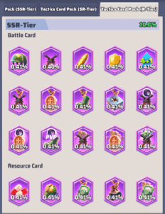Season 4 Tactics Card – Core, battle, resource cards: Upgrade the cards ...